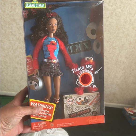 Mattel | Toys | Nib Tickle Me Elmo Barbie Doll African American | Poshmark